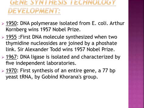 Artificial Gene Synthesis Pptx