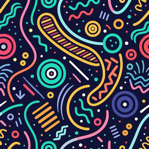 Abstract Colorful Geometric Pattern On A Dark Background Premium Ai Generated Vector
