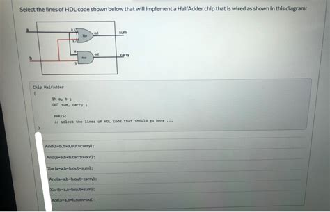 Solved Question 4 1 Pts Select The Lines Of Hdl Code Shown