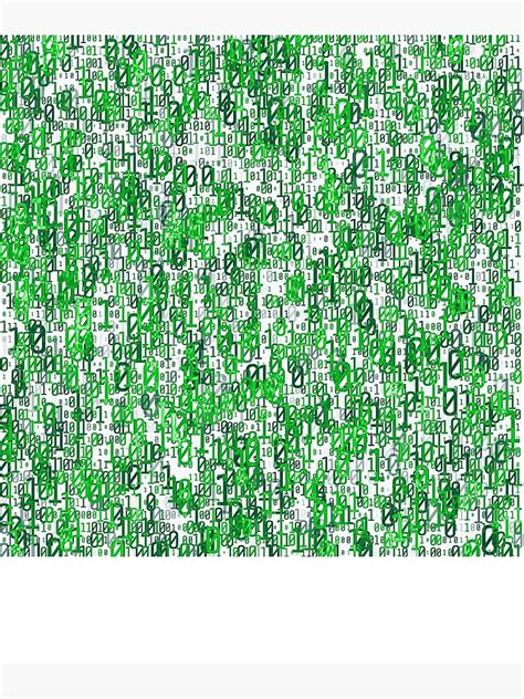 Matrix Style Binary Code Computer Science Green Poster For Sale