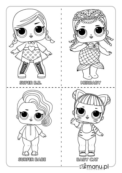 Kolorowanka Lol Surprise Laleczka Sis Swing