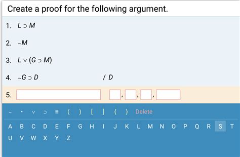 Solved Create A Proof For The Following Argument 5 כ
