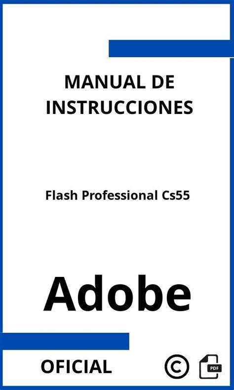 Manual De Instrucciones Adobe Flash Professional Cs55 】2025