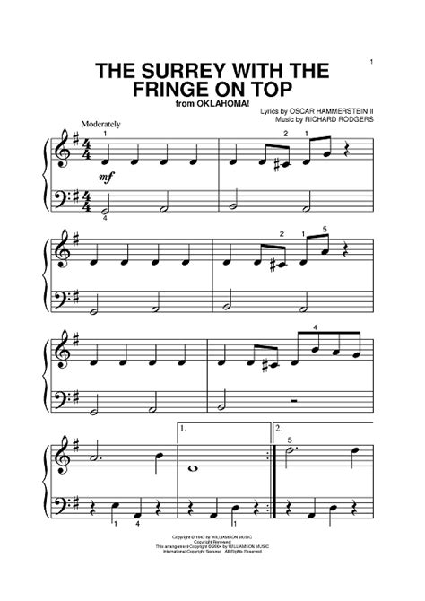 The Surrey With The Fringe On Top Sheet Music By Richard Rodgers