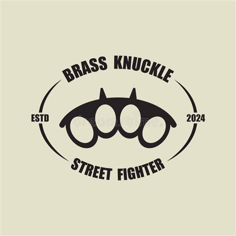 Steel Brass Knuckles Logo Vector Stock Vector Illustration Of