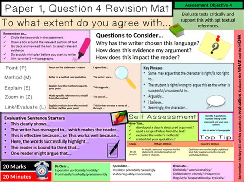 Aqa English Language Paper 1 Question 4 Teaching Resources