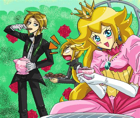 Tea Time With Link Peach And Toon Link By Somejanedoe On Deviantart