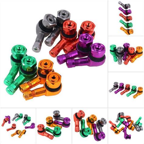 TCPH 2 X CNC Motorcycle 90 Degree Angle Wheel Tire Stem Tubeless Valve