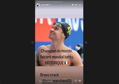 Mondiaux de natation Mbappé félicite le crack Marchand pour son record du monde