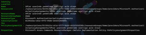 powershell ile azure policy lerin bir resource group icin uygulanmasi