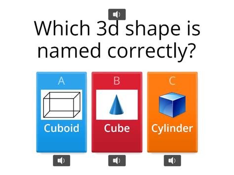 Three Dimensional Shapes Grade 4 Quiz