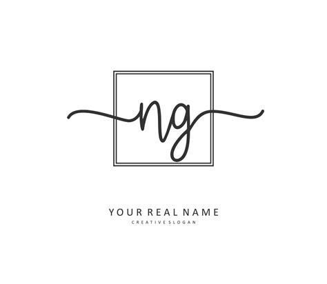 Ng Initial Letter Handwriting And Signature Logo A Concept Handwriting Initial Logo With