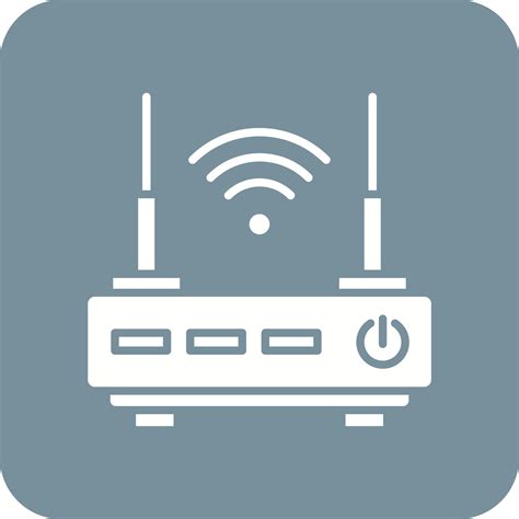 Wifi Router Glyph Round Corner Background Icon 16009642 Vector Art At Vecteezy