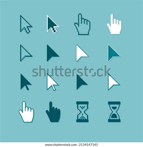 Flat Cursor Collection Set Vector Abstract Stock Vector Royalty Free 2134147145 Shutterstock