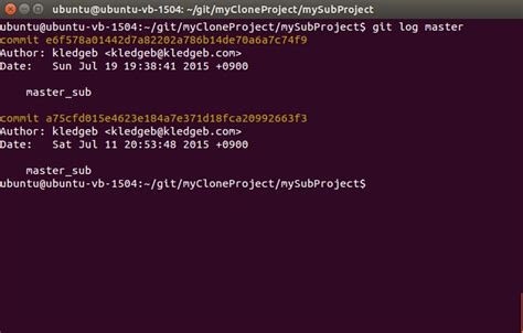 Ubuntu Git その294 サブモジュール初期化時にシャロークローンを指定して、サブモジュールを更新する（git Submodule
