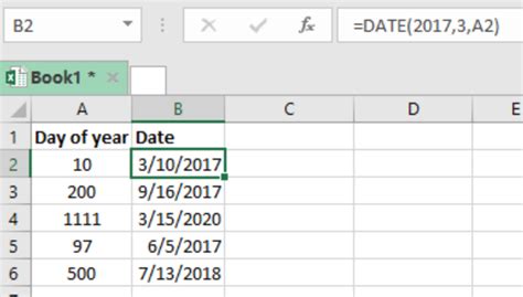 Excel Formula Get Date From Day Number Excelchat