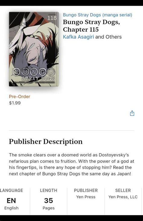 BSD 115 Summary via YenPress : r/BungouStrayDogs