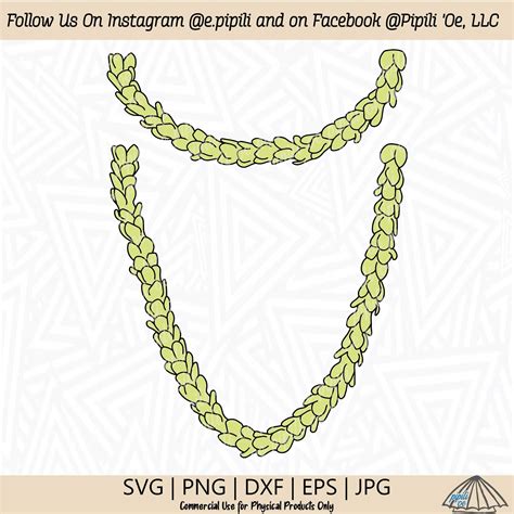 Pakalana Lei Front And Back Svg Pakalana Flower Svg Pakalana Lei Clip