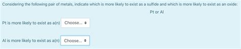 Solved For The Following Pair Of Molecules Indicate Which