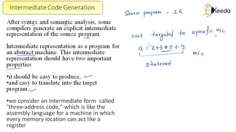 intermediate code generation in compiler design a key topic for gate