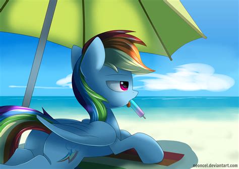Rainbow Dash And Her Popsicle By Neoncel On Deviantart