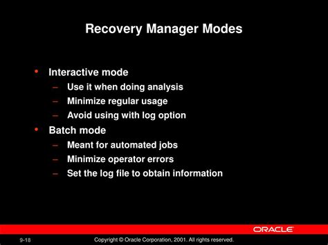 Ppt Oracle Recovery Manager Overview And Configuration Powerpoint Presentation Id6109027