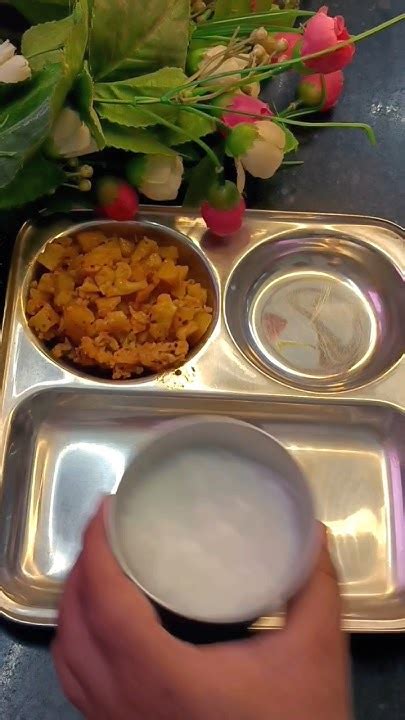 😋☺️lunch For Today Shorts Thali Lunch Recipe Youtube