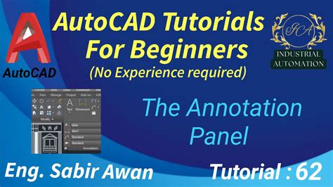 Learn How To Use The Autocad Annotation Panel Autocad Tips And Tricks Awan181 Youtube