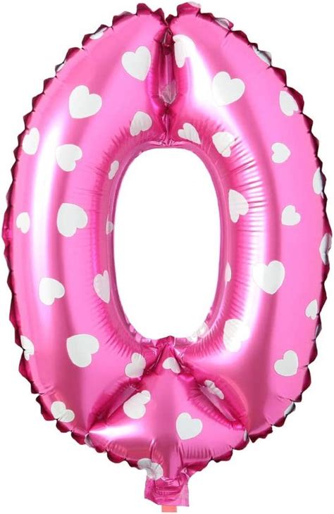 Semdeco Cijfer Ballon Roze Met Hartjes Cijfer Xl Cm Bol