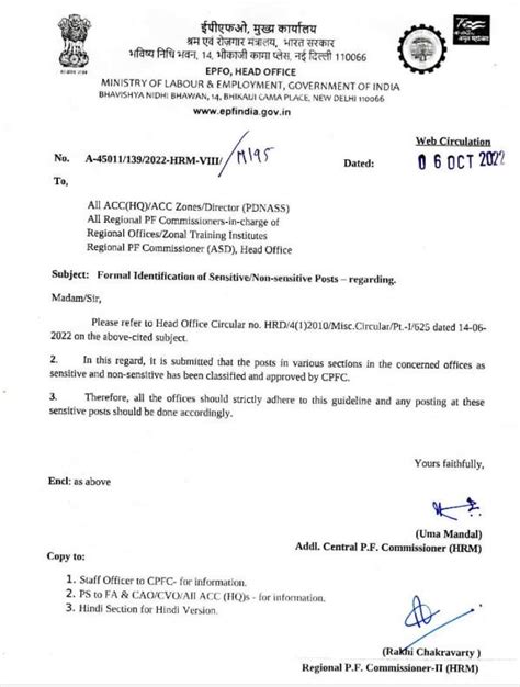 Epfo Formal Identification Of Sensitivenon Sensitive Posts