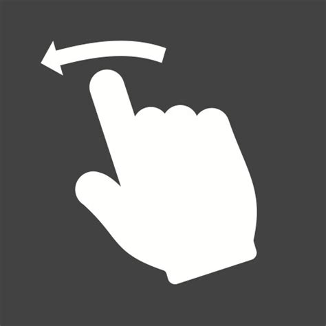 Left Swipe Gesture Finger Scroll On Touch Vector Image