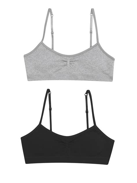 Hanes Hanes Girls Wire Free Molded Bras 2 Pack Sizes 6 16 Walmart