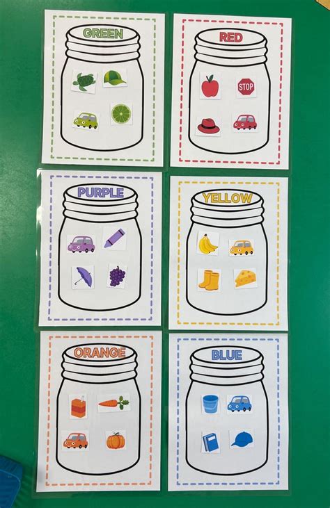 Classroom Color Sorting Jars Color Matching Activity Instant
