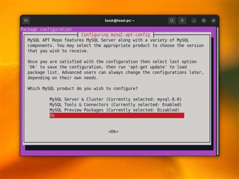 Установка Mysql в Ubuntu 2204 Losst