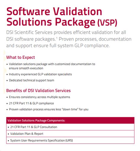 Software Validation Template