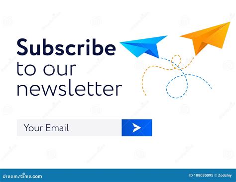 Email Subscribe Form Copy Stock Vector Illustration Of Forms 108030095