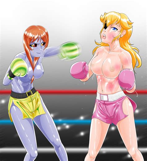 Rule 34 2girls Abs Arena Big Breasts Big Thighs Blonde Hair Blue Eyes Blue Skin Boxing Boxing
