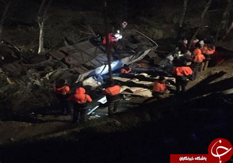 سقوط اتوبوس به دره با ۱۹ کشته در محور سوادکوه فیلم و تصاویر