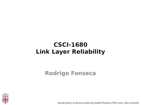 pptx csci 1680 link layer reliability dokumen tips