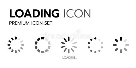 Download Sign Set Load Icons Set Load System Data Load Loading Bar Stock Vector