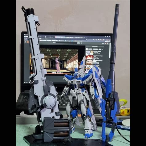 Wip Rg Hyper Mega Bazooka Launcher For Rg Hi Nu Left Is Bandai