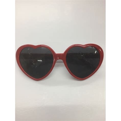 Red Heart Shaped Glasses Novelty Glasses