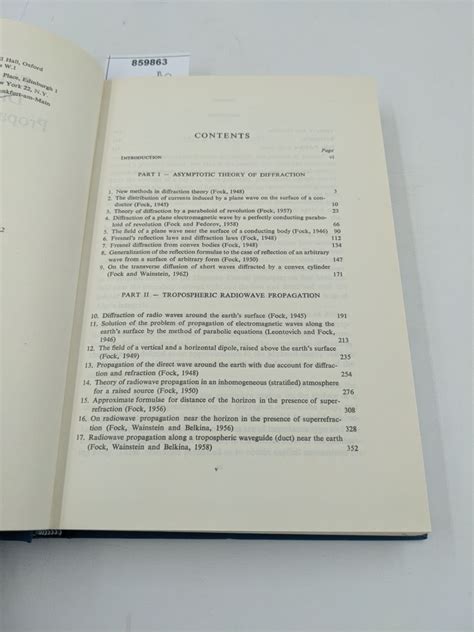 Electromagnetic Diffraction And Propagation Problems Monographs On