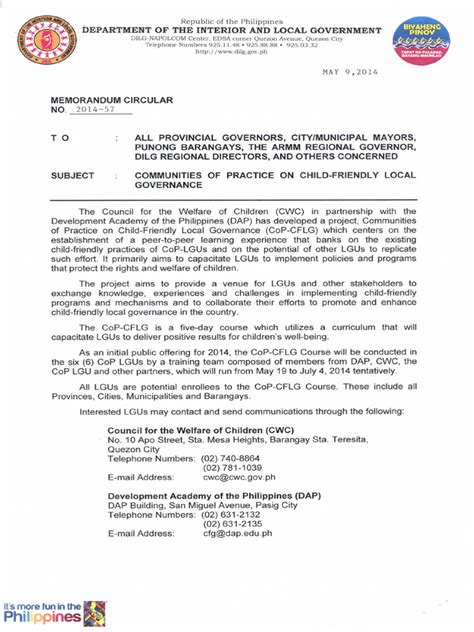 Dilg Memo Circular 201459 A52559b04c Pdf Governance