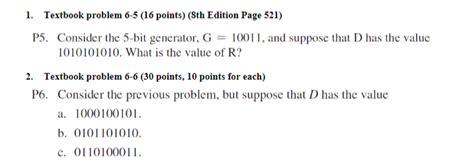 Solved 1 Textbook Problem 6 5 16 Points Sth Edition Page