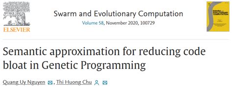 2020 Sec Semantic Approximation For Reducing Code Bloat In Genetic Programming构建受限候选列表 Csdn博客