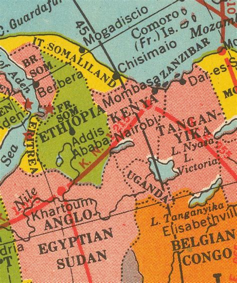 Air Age Map Of The World Map Flight Paths Flat Earth 1938 Digital