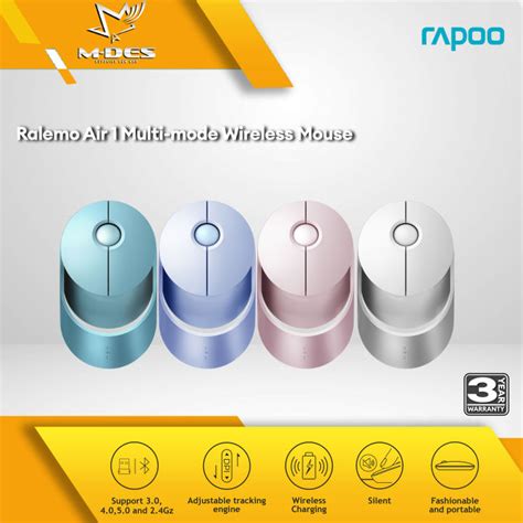 Rapoo Ralemo Air 1 Rechargeable Multi Mode Bluetooth Wireless Silent