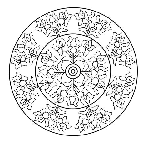 MANDALAS PARA COLOREAR MANDALAS DE FLORES