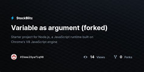 Variable As Argument Forked StackBlitz